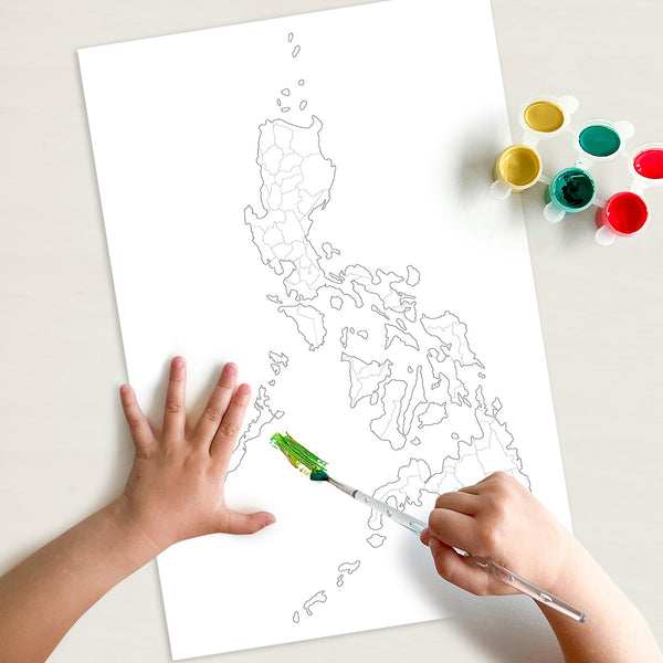Clean Map of the Philippines Watercolour Paper Print – Pinspired Art ...