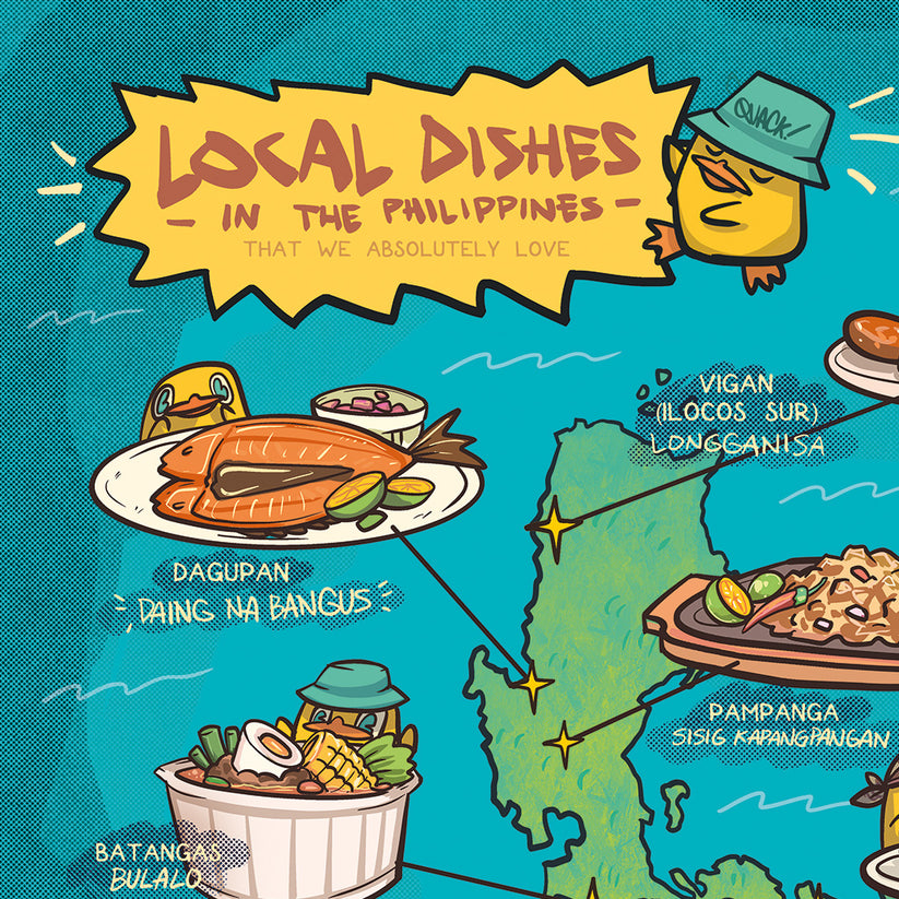 Local Dishes In The Philippines Poster by Moshi Dokyo – Pinspired Art ...