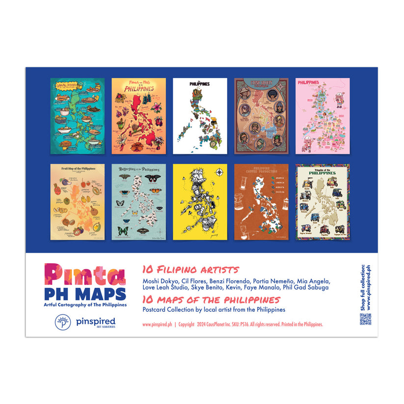 PINTA PH Maps Postcard Set Of 10 – Pinspired Art Souvenirs