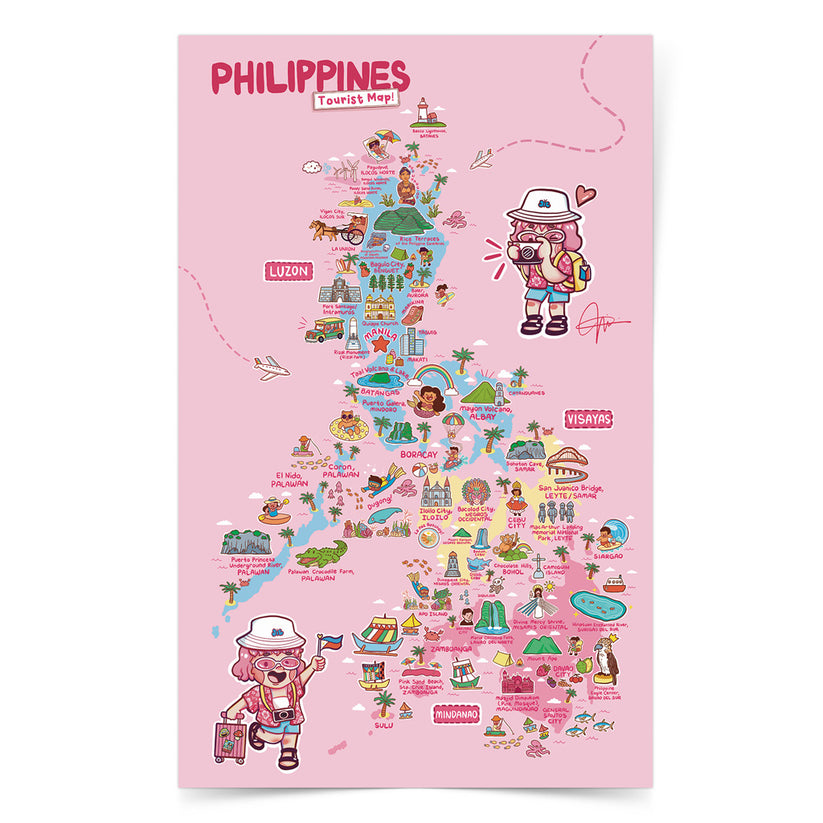 Tourist Map Of The Philippines Poster by Mia Angela – Pinspired Art ...