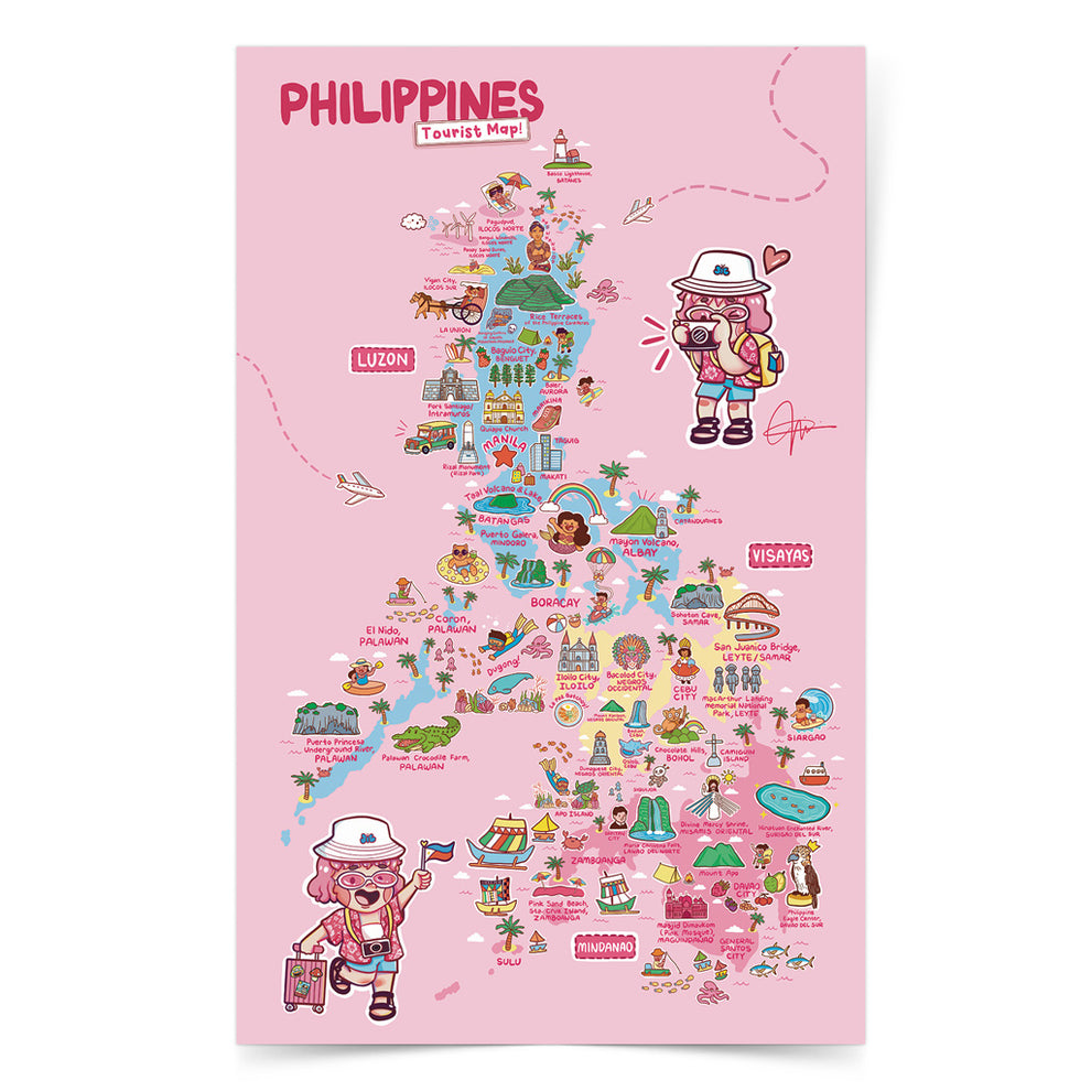 Tourist Map Of The Philippines Poster by Mia Angela – Pinspired Art ...