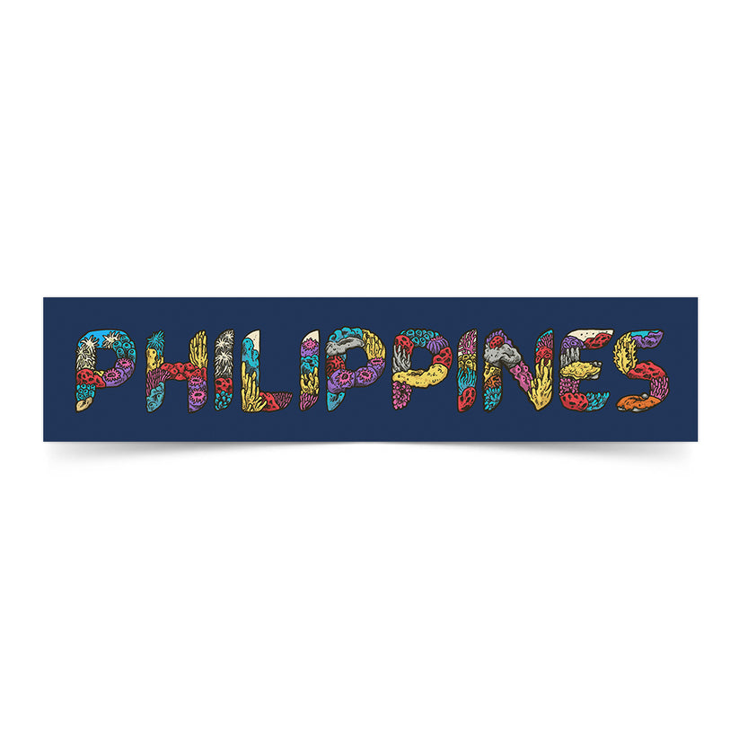 Philippines Coral Lettering Art Print by Angelo Delos Santos ...