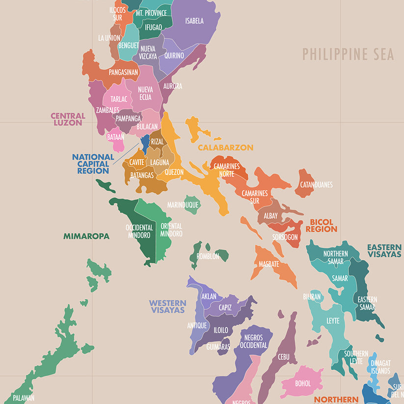 Philippine Regions and Provinces Poster – Pinspired Art Souvenirs