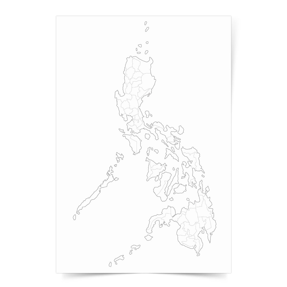 Clean Map of the Philippines Watercolour Paper Print – Pinspired Art ...
