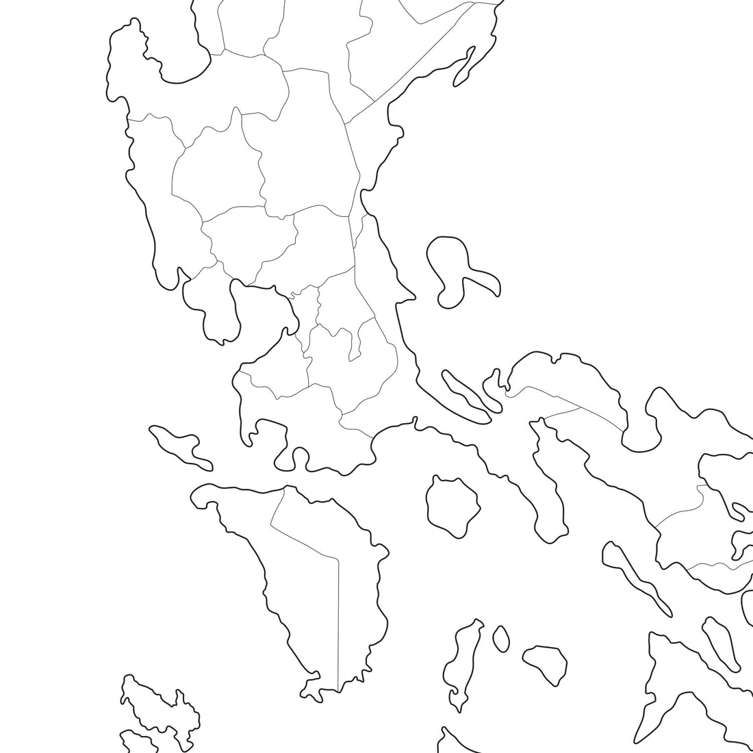 Clean Map of the Philippines Watercolour Paper Print – Pinspired Art ...
