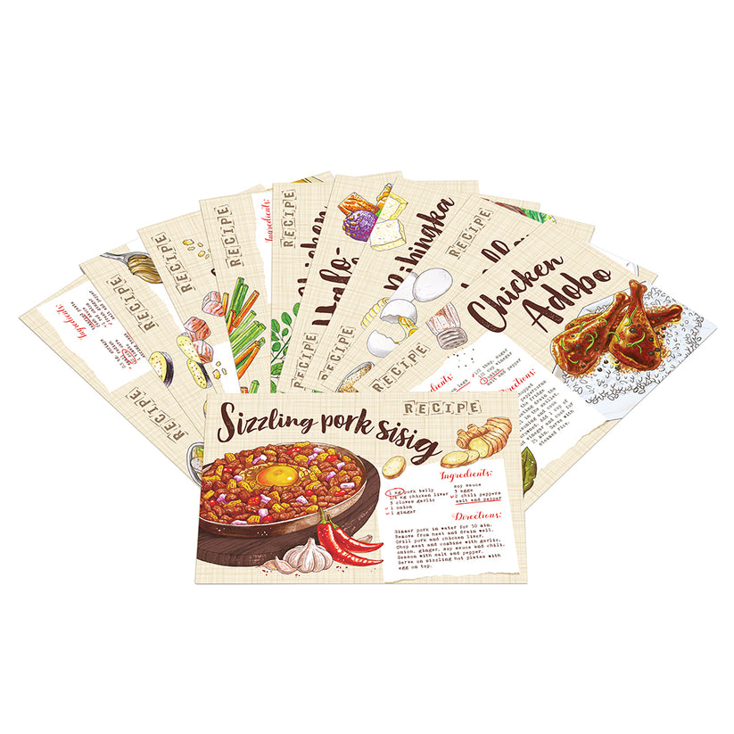 Filipino Cuisine Recipes Postcard Set Of 10 – Pinspired Art Souvenirs
