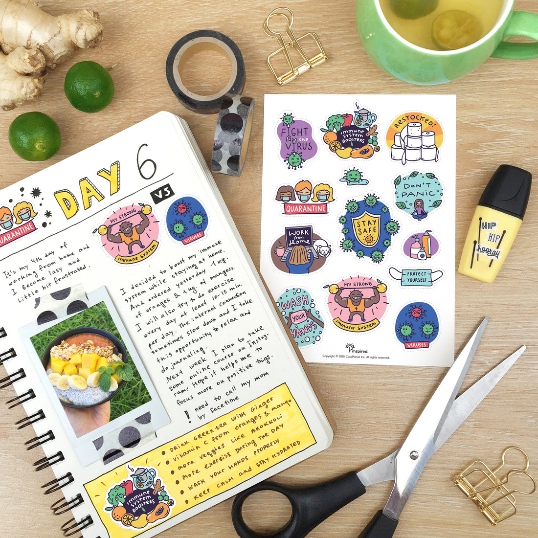 Quarantine Printable Stickers – Pinspired Art Souvenirs